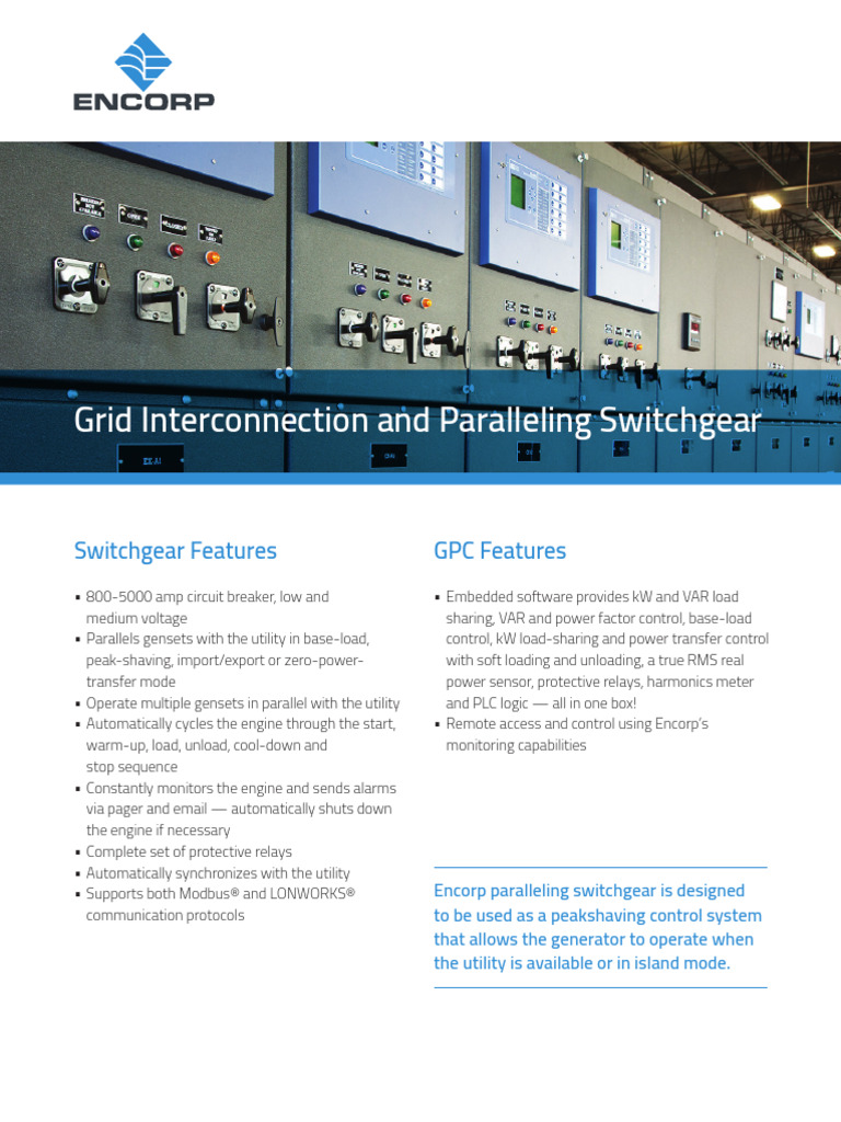 Grid Interconnection Switchgear | PDF | Electrical Grid | Electronics
