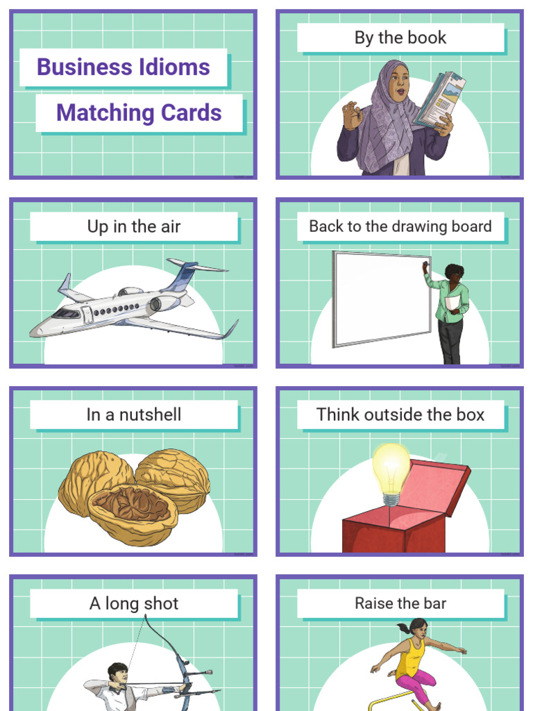 t e 1679243841 Esl Business Idioms Matching Cards Adults b1 b2 Ver 2 ...