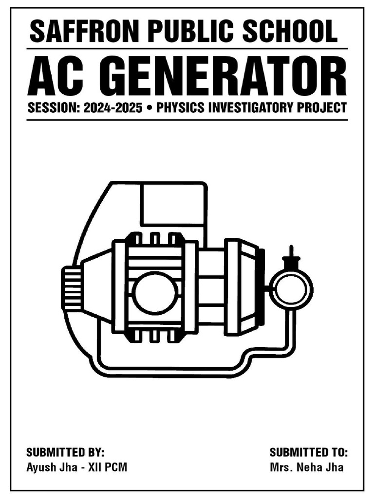 AC Generator PDF By Ayush Jha | PDF