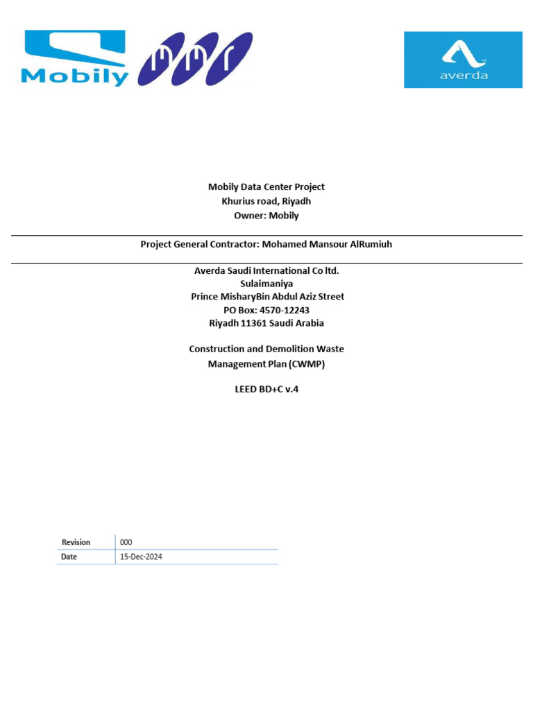 Construction Waste Management Plan | PDF | Waste | Recycling