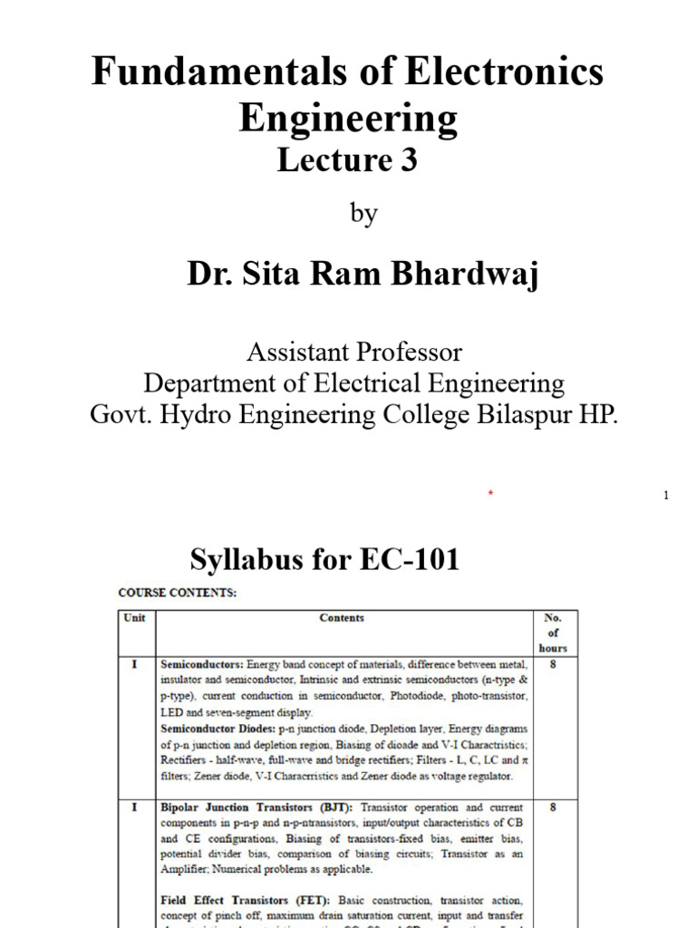 2-Fundamentals of Electronics Engineering | PDF | Physical Sciences ...