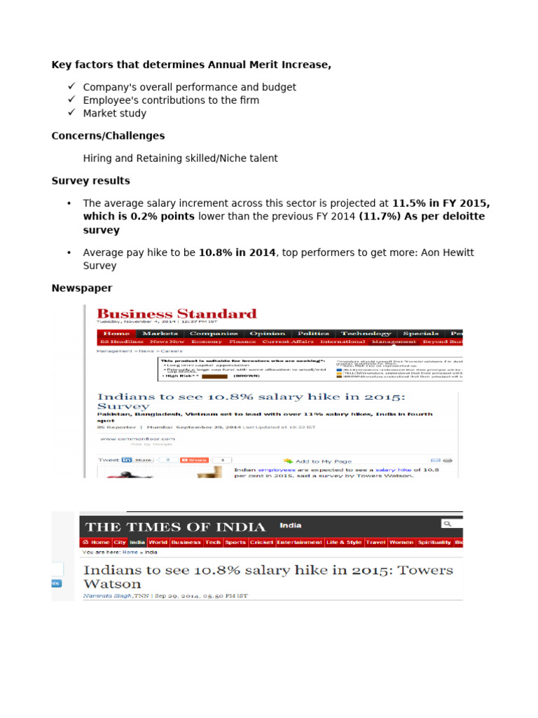 Key factors that determines Annual Merit Increase (2) | PDF