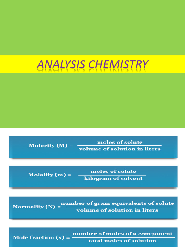 Analysis Chemistry | PDF