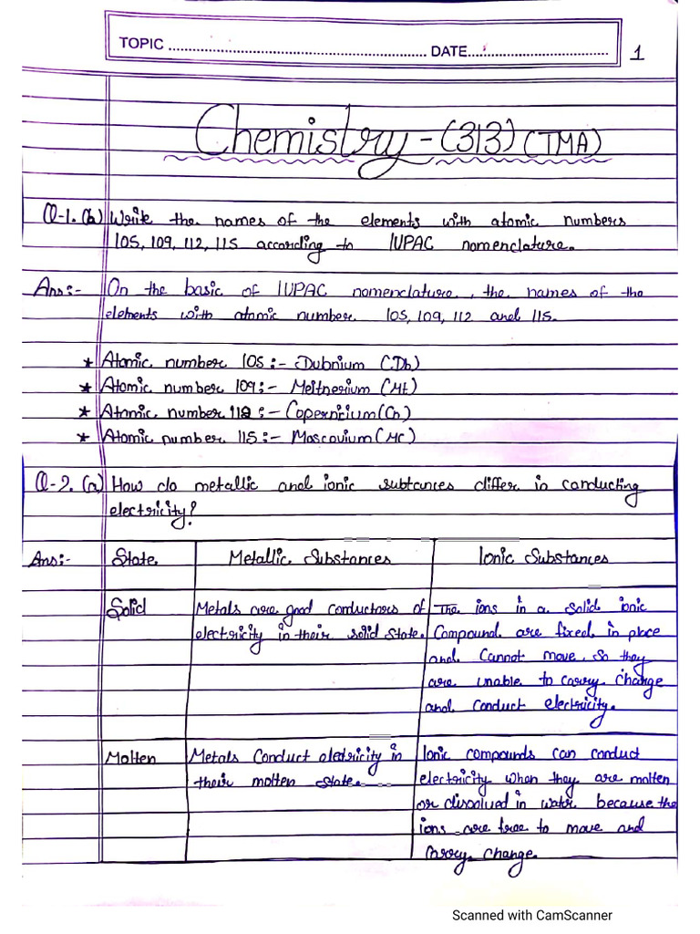 Chemistry English 313 | PDF