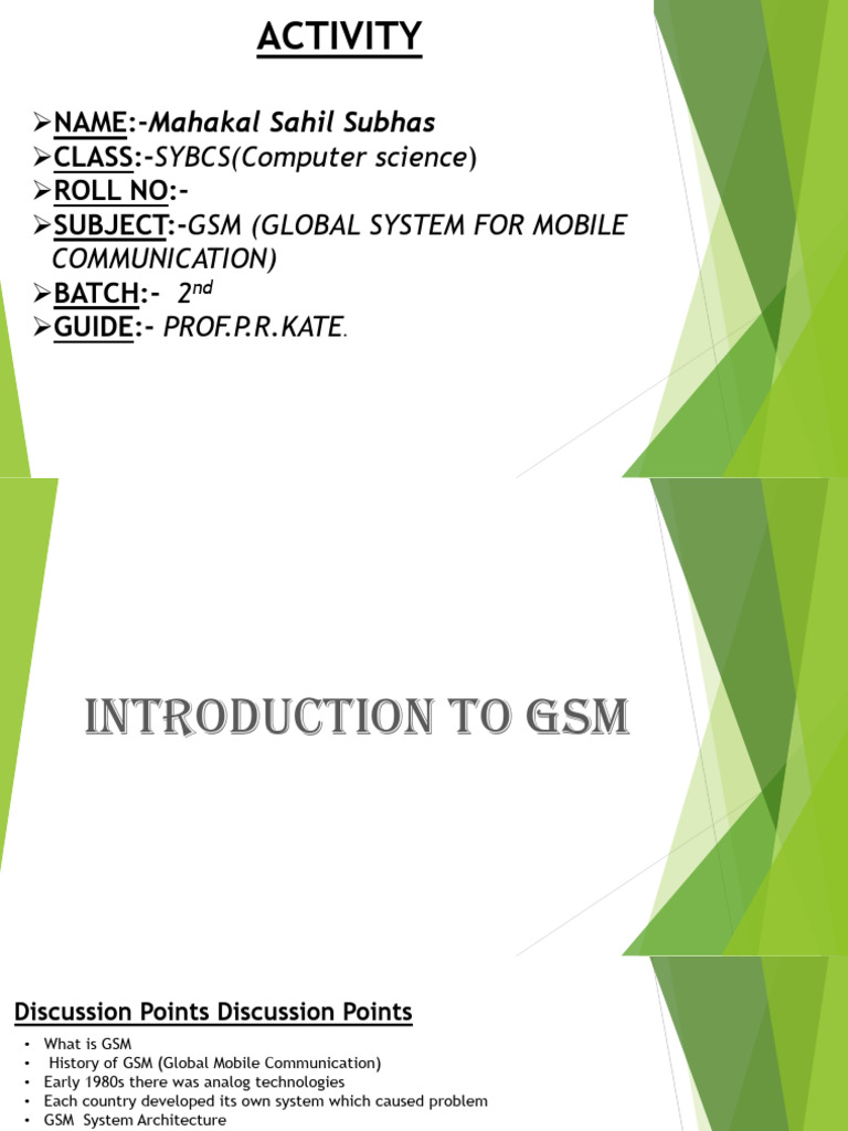 gsm, | PDF | Computer Networking | Mobile Technology
