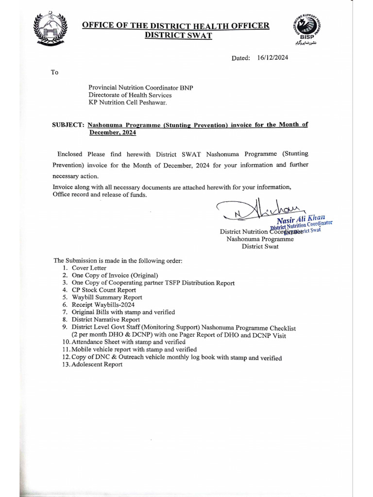 Covering Letter, SoE and Attendance Dec 24 | PDF