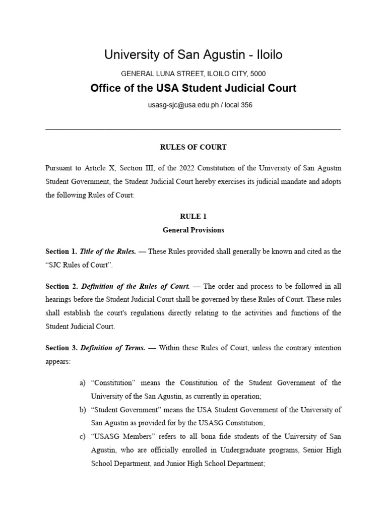 2024 Rules of Court for USASG | PDF | Witness | Deposition (Law)