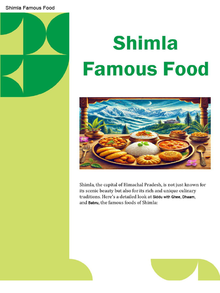 Shimla Famous Food_watermark | PDF