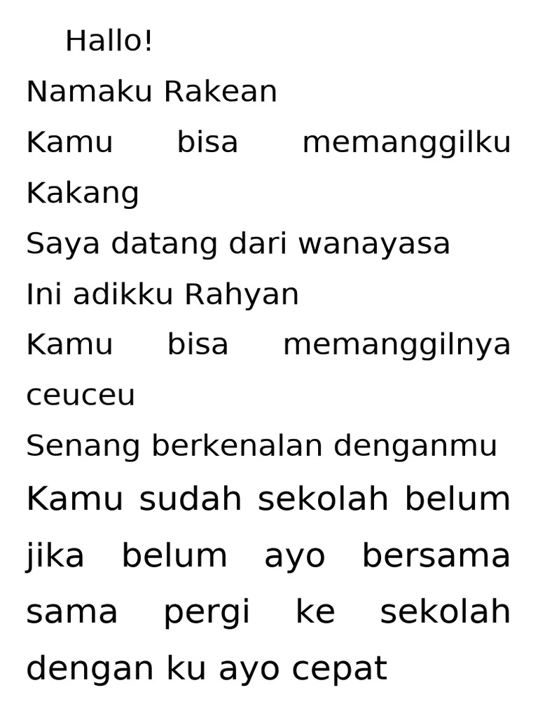 Teks Perkenalan Diri | PDF