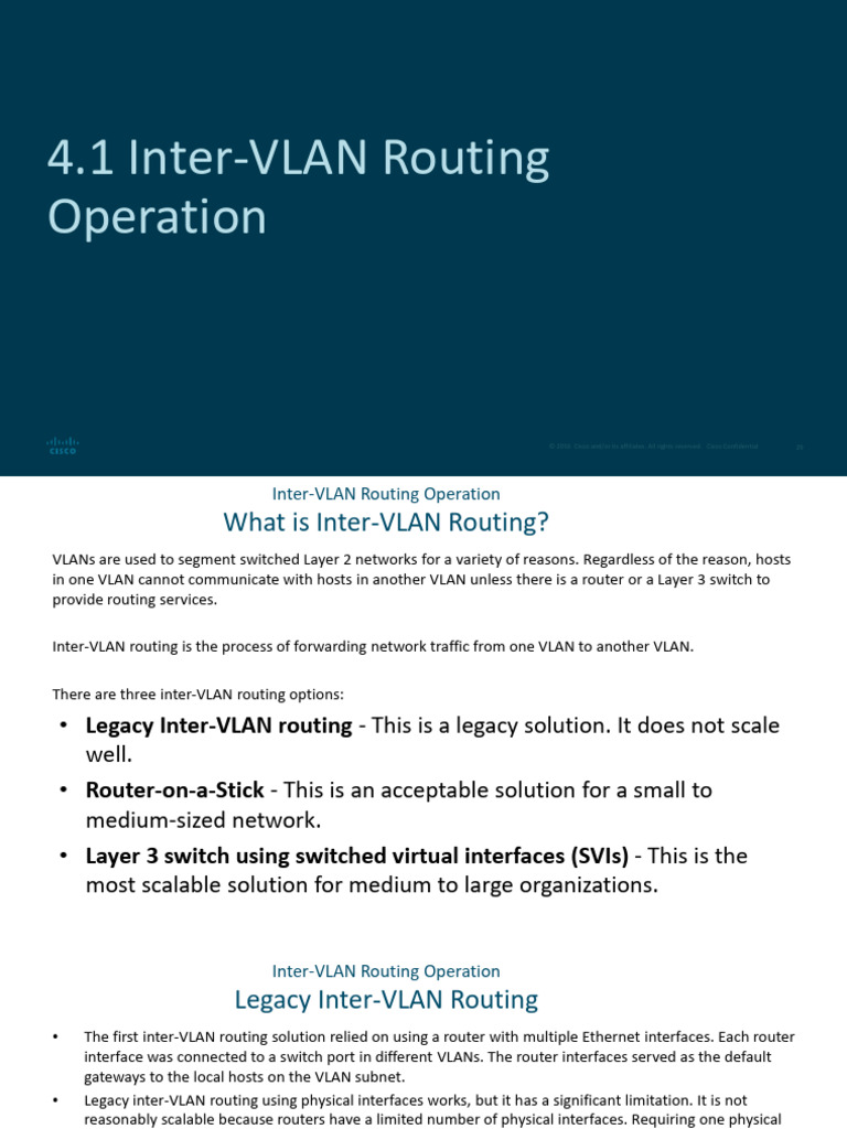 mod-4-CCNA v7-SRWE - 4.1 Inter-VLAN Routing | PDF | Ip Address | Network Switch