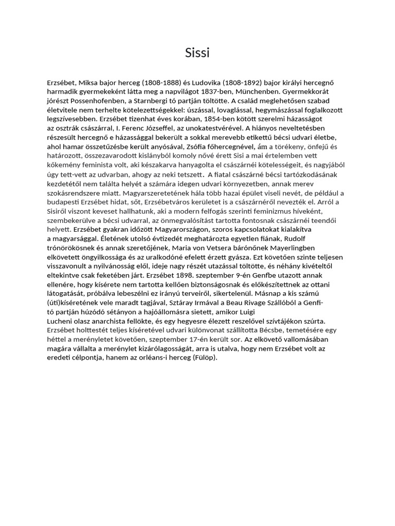 Sissi | PDF