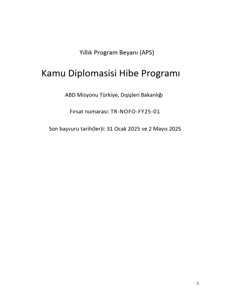 Annual-Program-Statement-TR-NOFO-FY25-01 TR | PDF