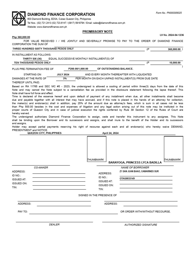 PN Barayoga Princess Lyca | PDF | Business Law | Private Law