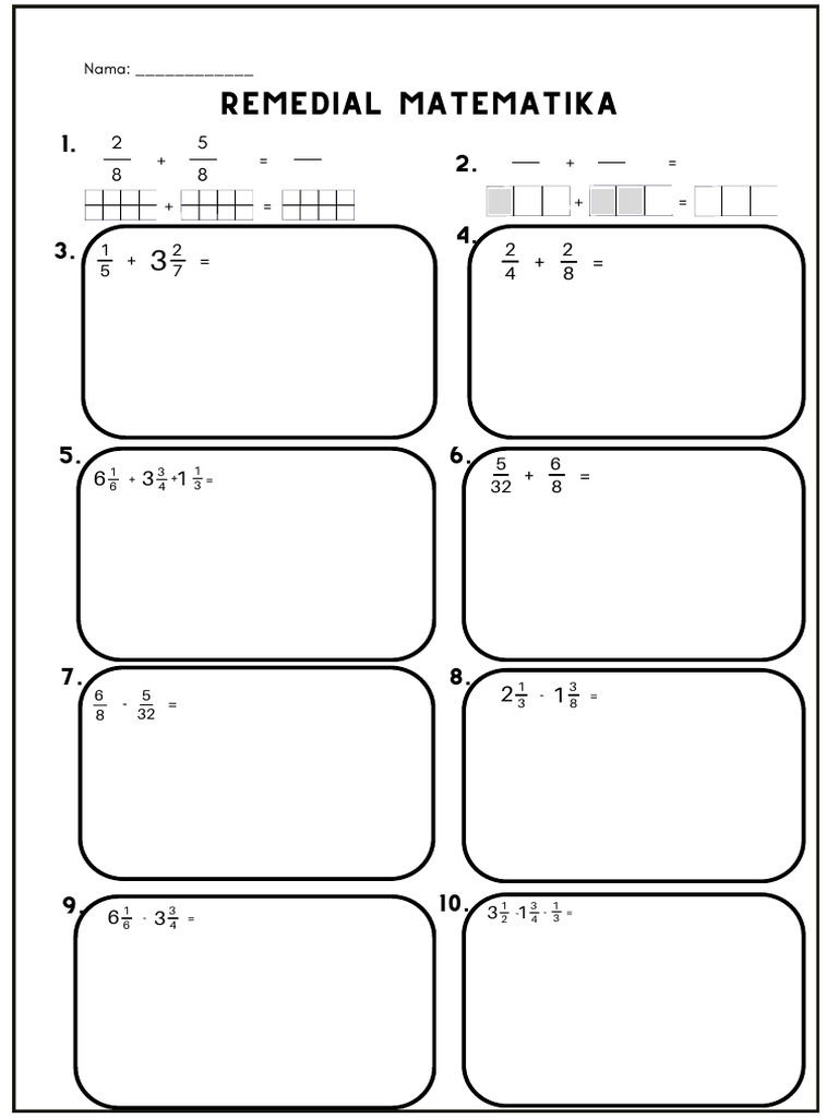 Grade 5 Fraction Addition Worksheet | PDF