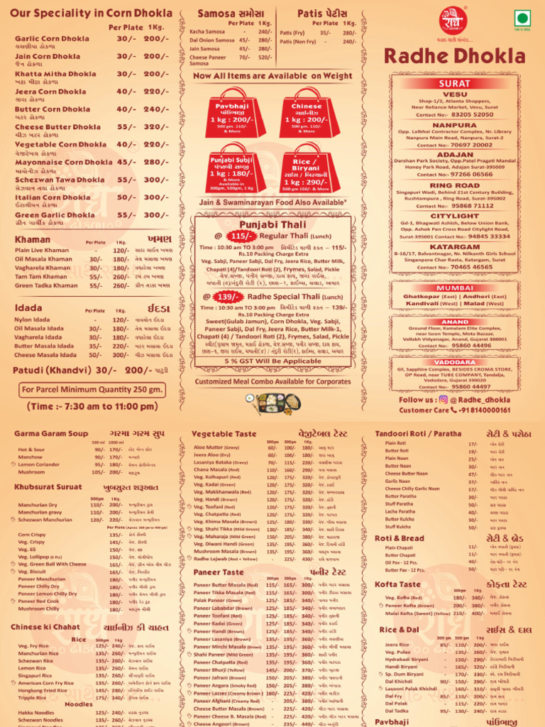 Radhe Dhokla Surat | PDF