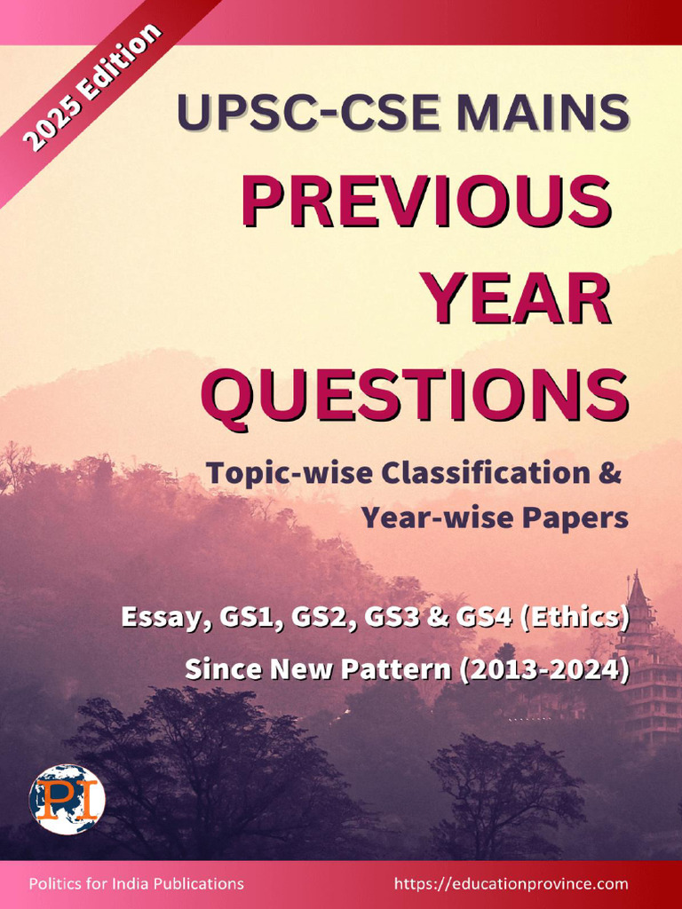 UPSC MAINS PYQ Book 2025 Ed | PDF | Governance | Economy Of India
