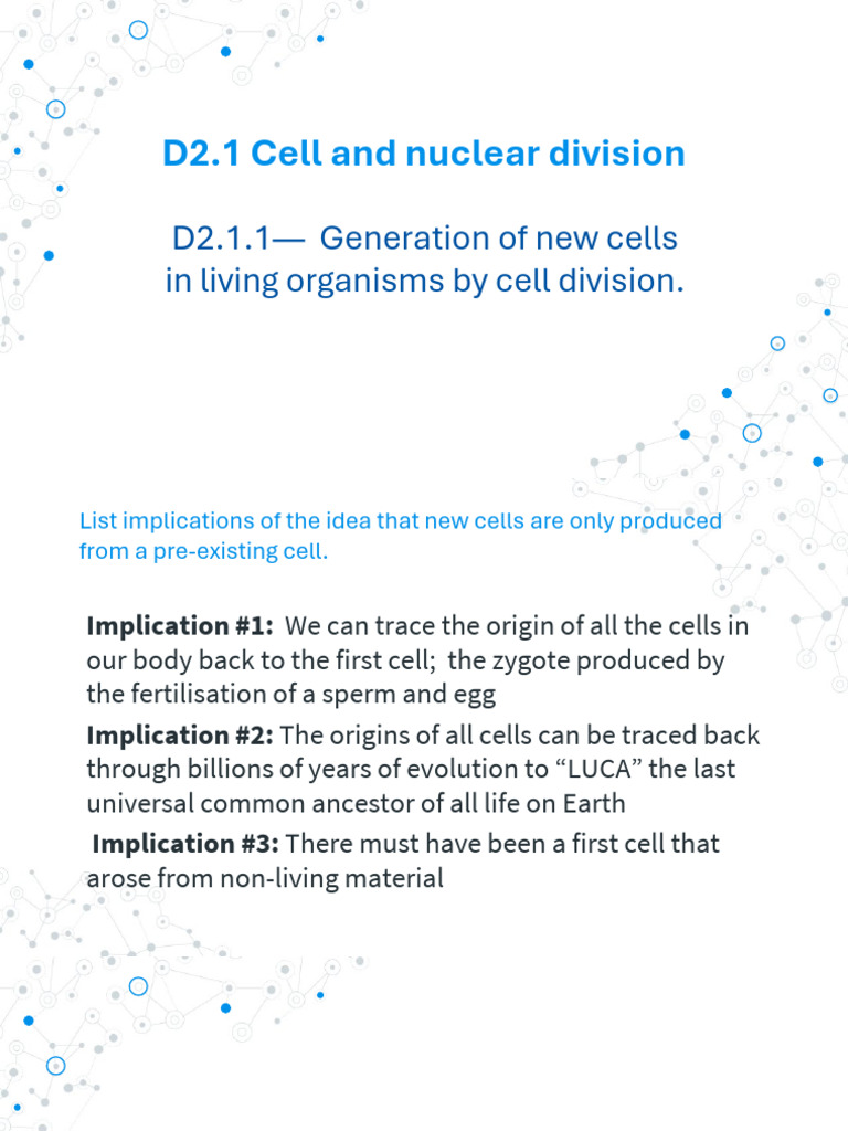 Cell Division: Key Concepts | PDF | Meiosis | Mitosis