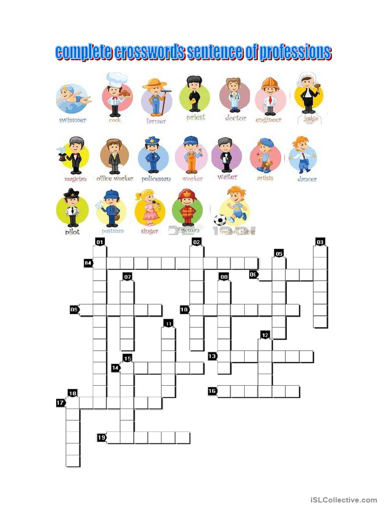 Crossword Professions | PDF