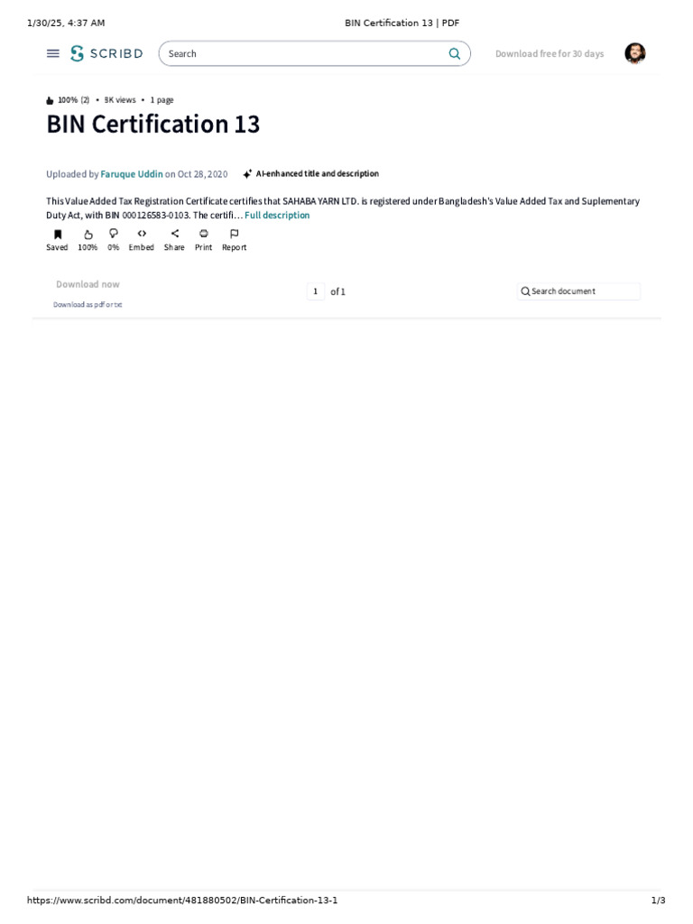 BIN Certification 13 _ PDF | PDF | Scribd | World Wide Web