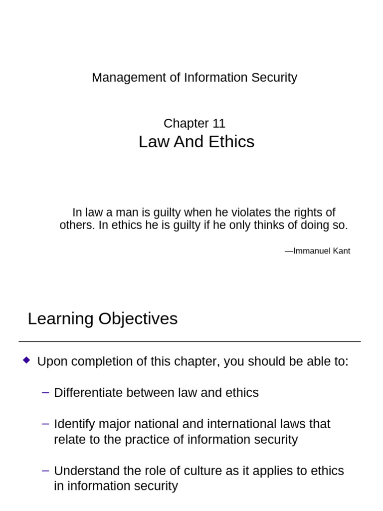 Topic 5a - Law and Ethics | PDF | Information Security | Health ...