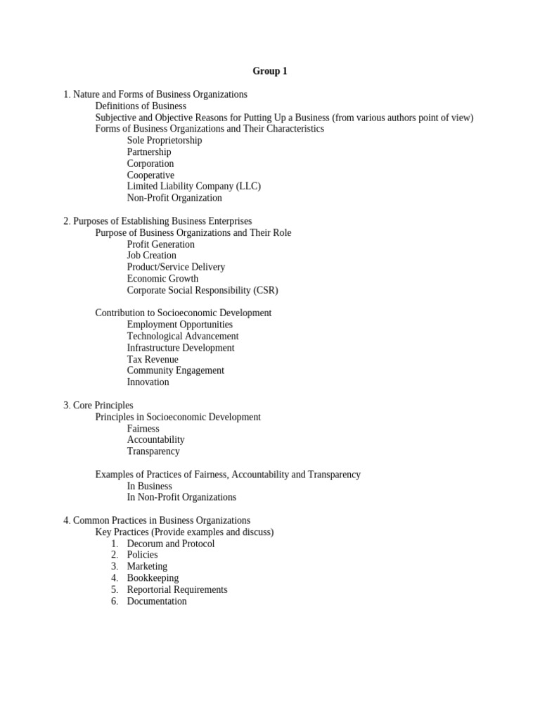 Group 1 Report Outline | PDF