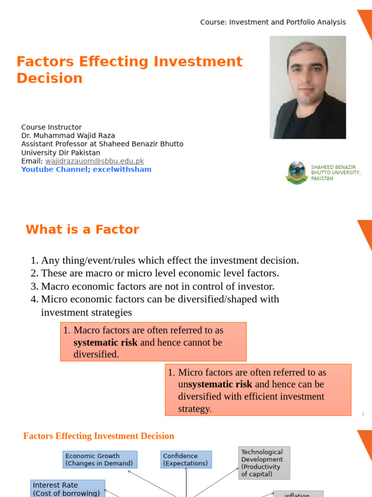 Lecture 2 - External Factors Effecting Investment Decisionn | PDF ...