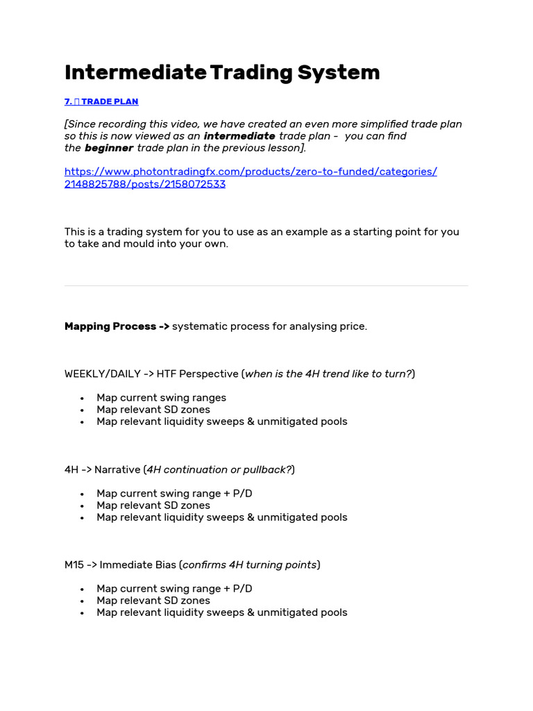 Intermediate Trading System | PDF