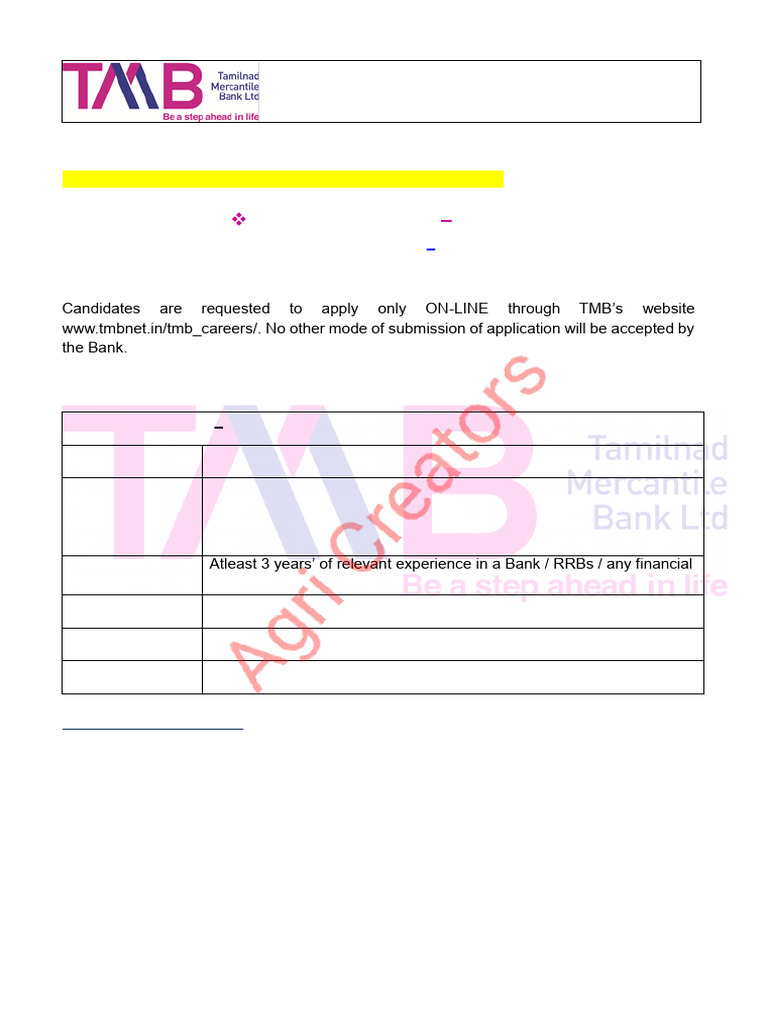 TMB - Agri Creators Notification | PDF | Recruitment | Agriculture