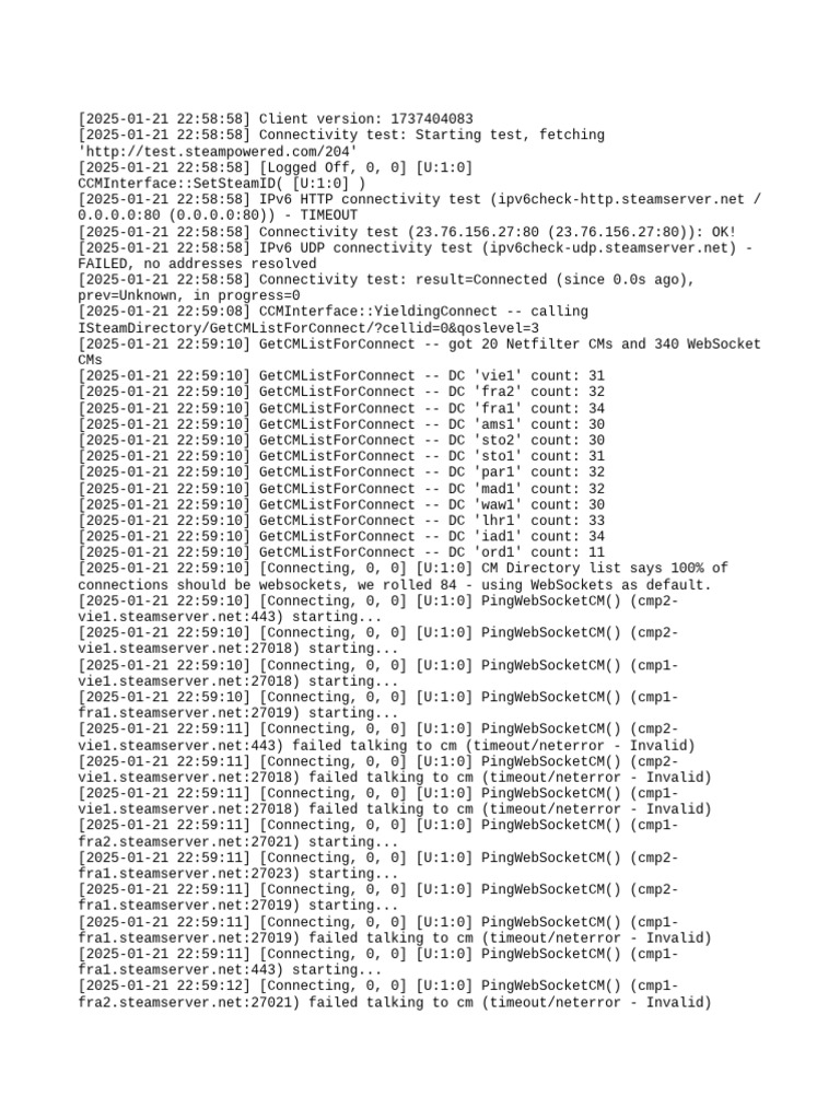 connection_log | PDF | I Pv6 | Transmission Control Protocol