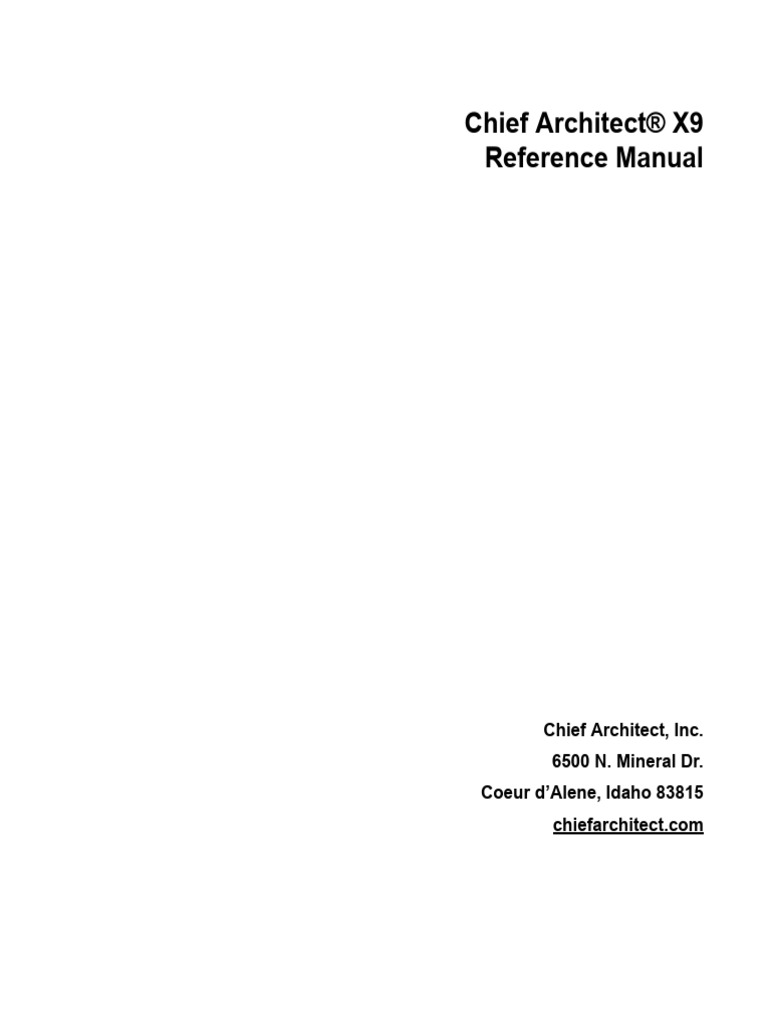 Chief Architect x9 Reference Manual | PDF | Stairs | Framing (Construction)