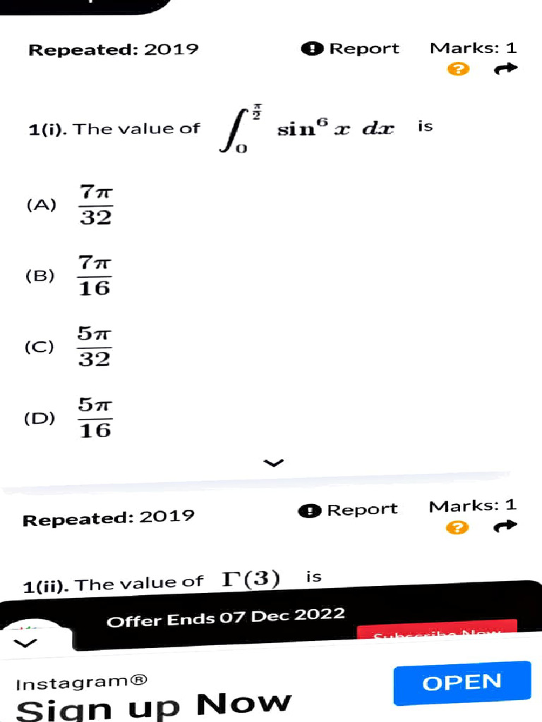 Mathematics IB Pyq 2019 | PDF