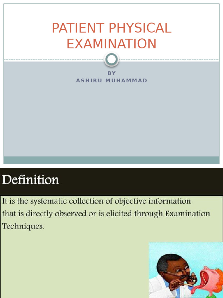 Physical Examination of Patient | PDF