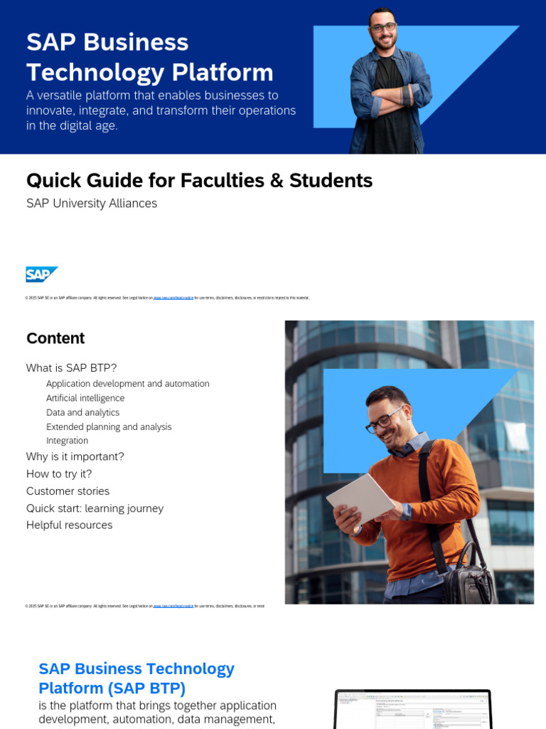 Quick Start Guide - SAP BTP | PDF | Cloud Computing | Artificial Intelligence