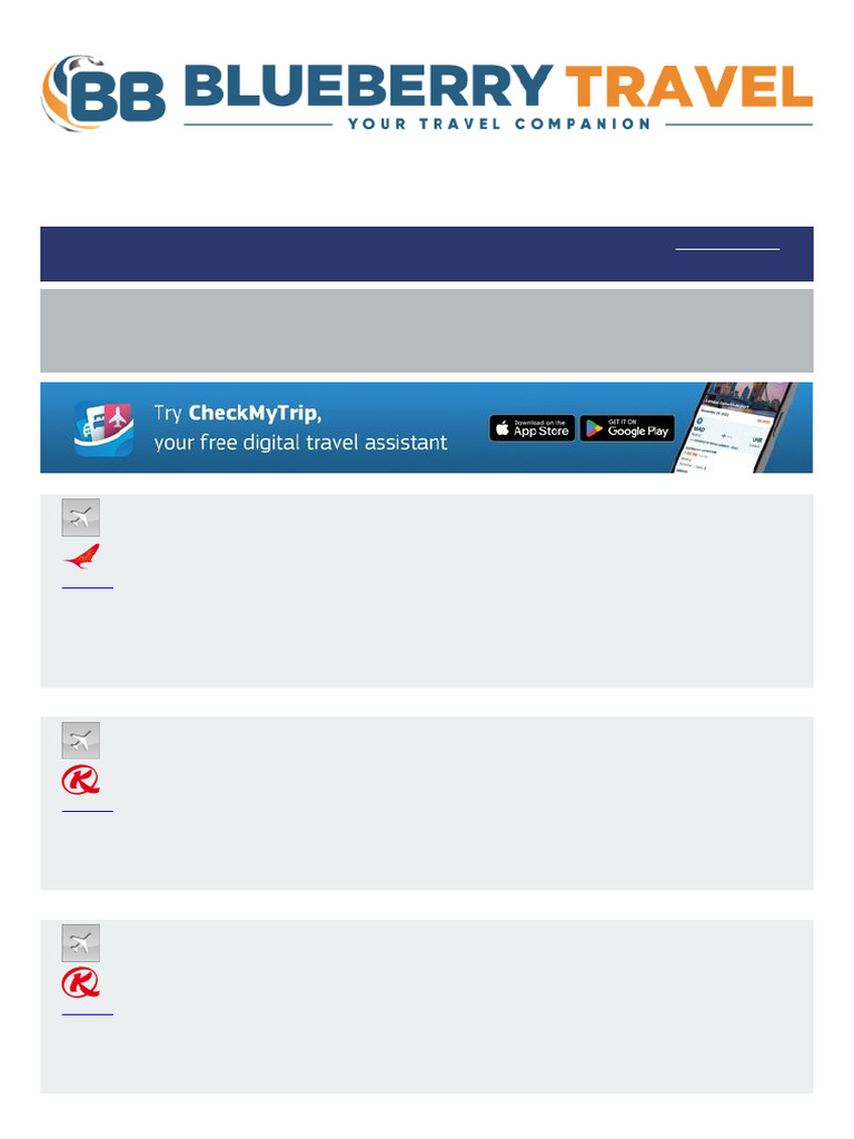 Itinerary For MR Sekar Varatharaj On 16jun2024 From CJB | PDF | Aircraft | Airlines