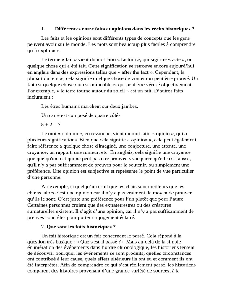 Faits Et Opinions Historiques | PDF | Historien | Archéologie