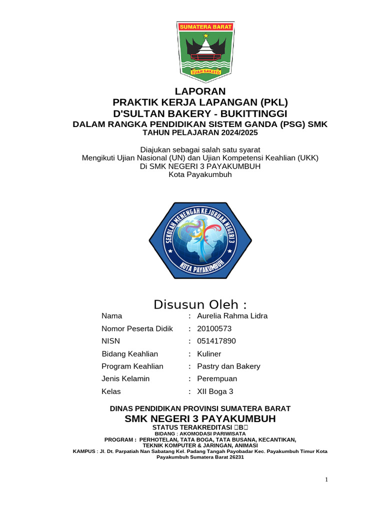 Laporan pkl aurel | PDF