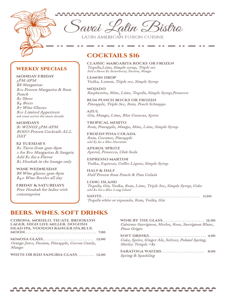 Savoi Offical Menu 2024 (1) | PDF | Hamburgers | Sauce