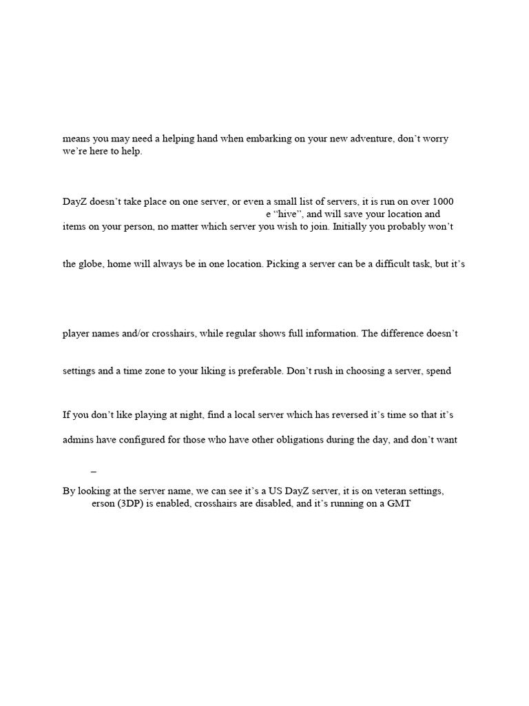 Ultimate DayZ Beginner Guide | PDF | Vehicles | Tent