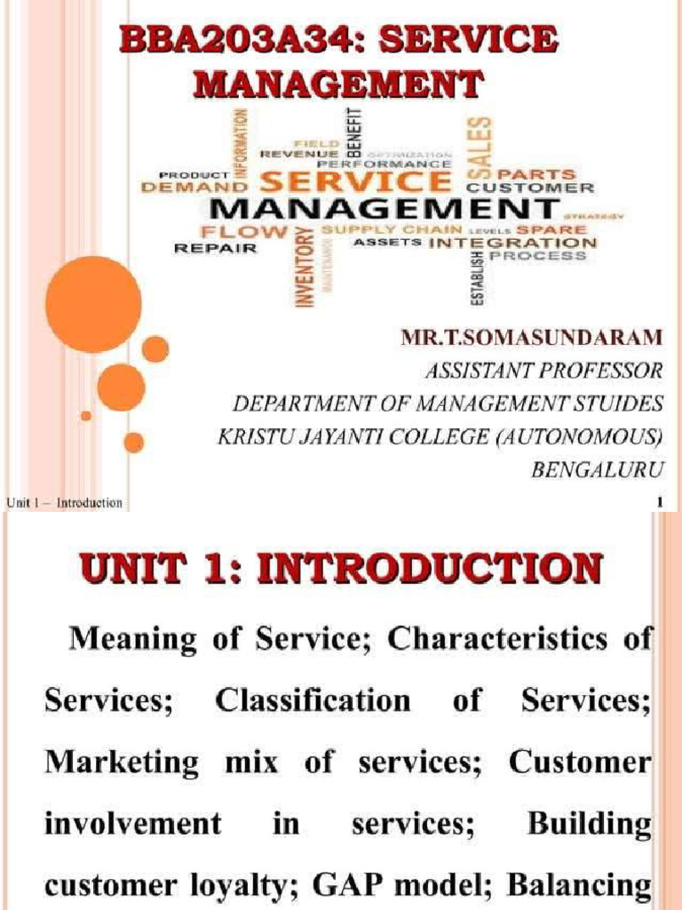 Module 3 SERVICE MANAGEMENT | PDF