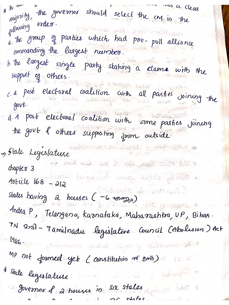 State Legislature Notes | PDF