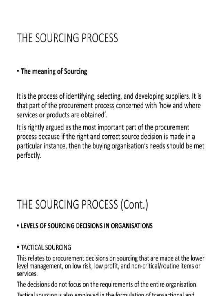 Module 3 Sourcing | PDF