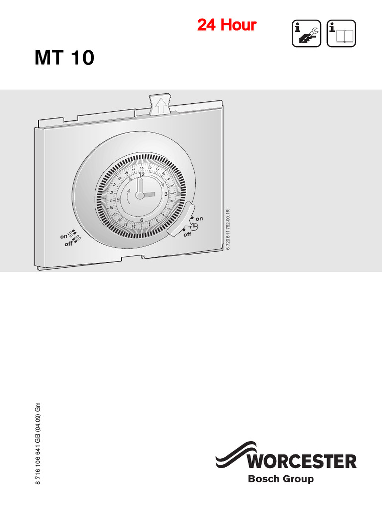 Worcester MT10 Mechanical Programmer Installation and Servicing ...