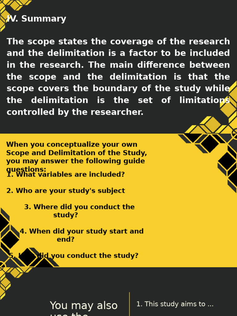 Scope and Delimitation Guide for Research | PDF