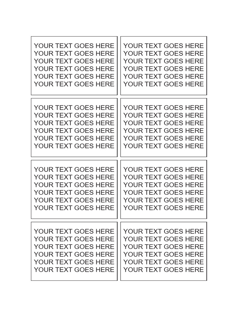 8 Rectangle Labels Per Sheet Flexi Labels 76 MM X 55 MM | PDF