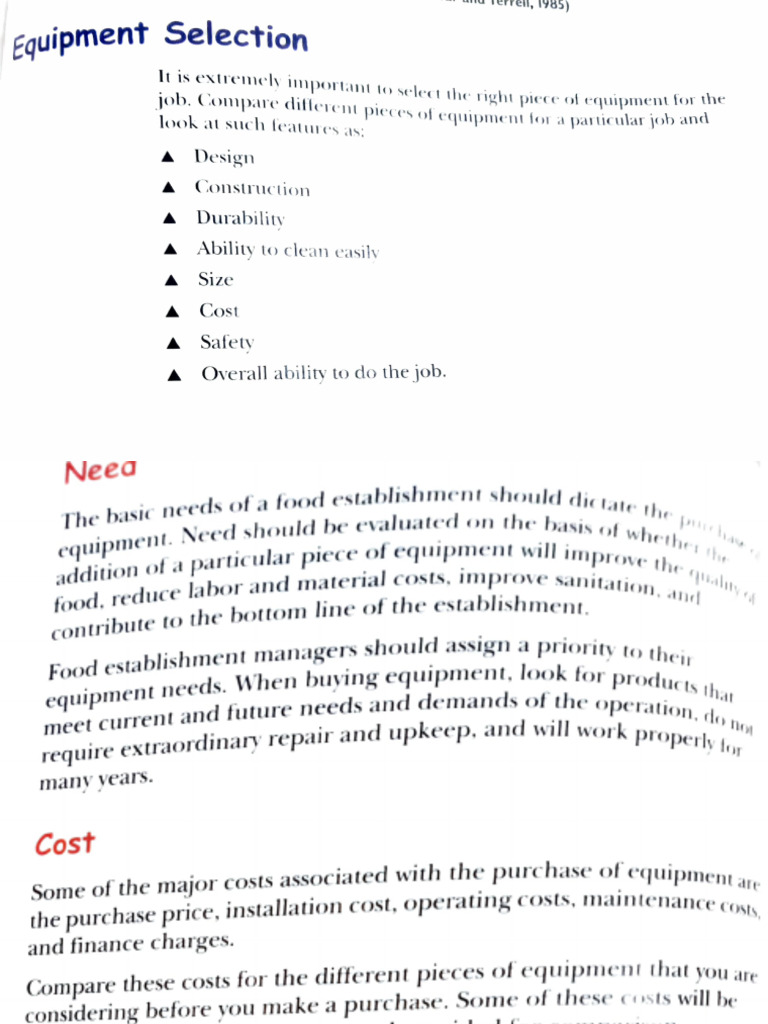 Essential Guide to Food Equipment Selection | PDF | Stainless Steel | Steel