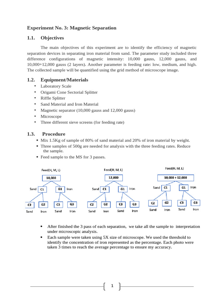 TP3 - Magnetic Separation | PDF | Magnetism | Iron