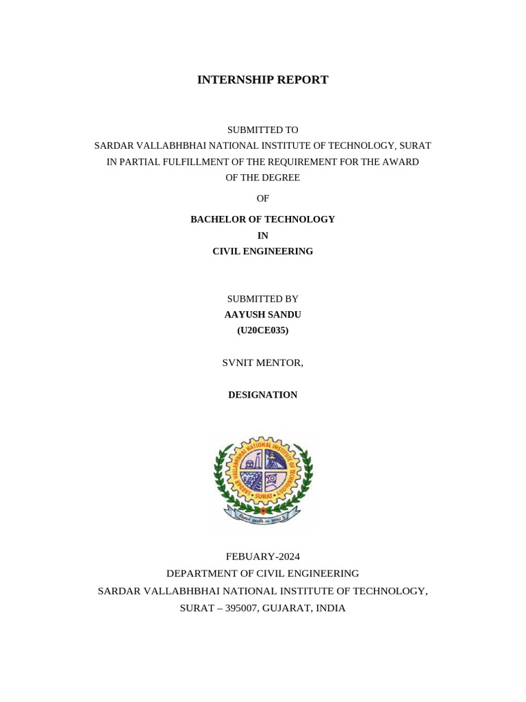 22 - 02 - 2024 - BTech - INTERNSHIP - Report - Format-1 | PDF | Imaging