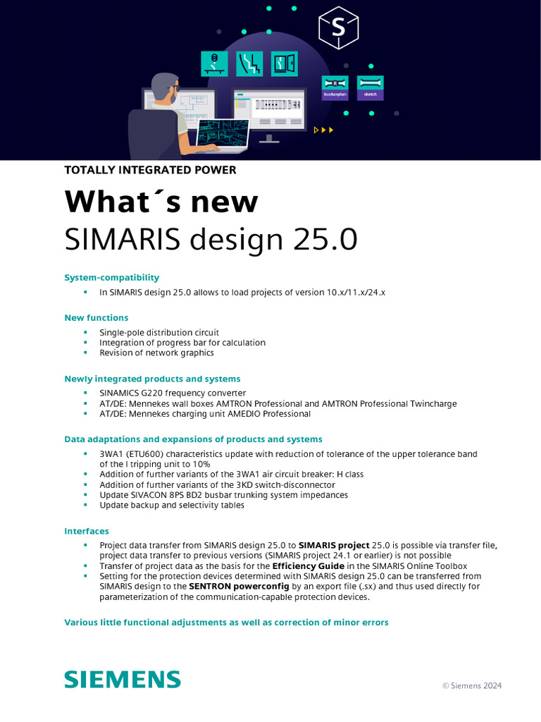 SIMARIS Design 25.0 Updates Overview | PDF