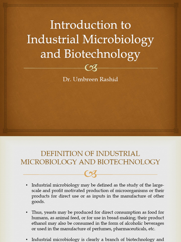 Industrial Microbiology & Biotechnology Overview | PDF | Fermentation ...