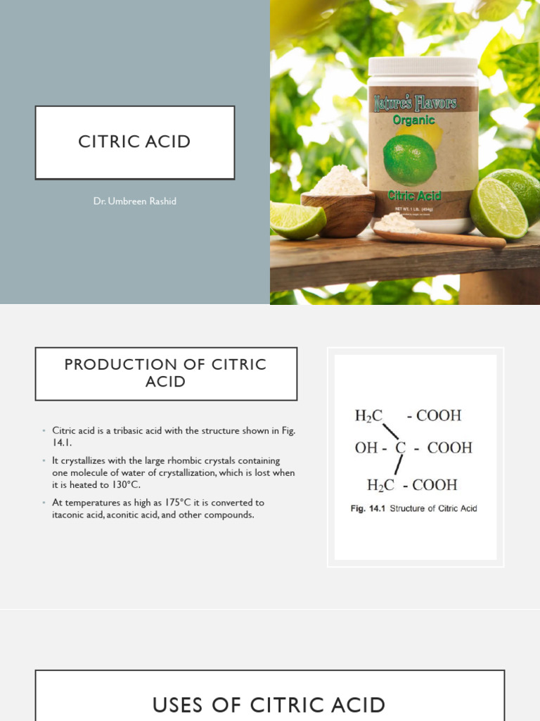 Citric Acid 1 | PDF | Acid | Chemistry
